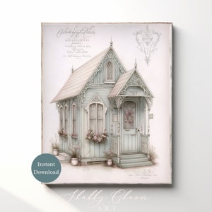 Shabby Chic Cottage Building Diagram Shabby Chic House Plans Vintage ...
