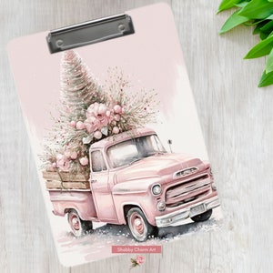 Shabby Chic Pink Vintage Style Christmas Pink Pickup Truck - Etsy