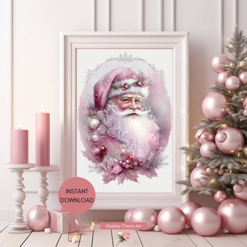 Pink Santa - Etsy