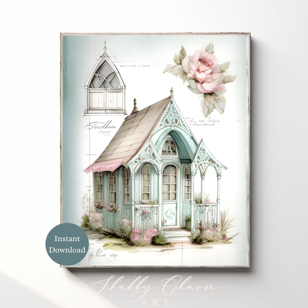 Shabby Chic Cottage Building Diagram Shabby Chic House Plans Vintage ...
