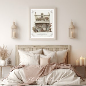 Shabby Chic Flower Market Antique Roses Watercolor Vintage Print Wall ...