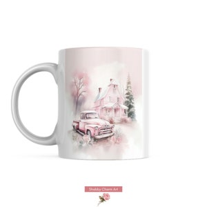 Pink Train Train Printable 8x10 Christmas Print Shabby - Etsy