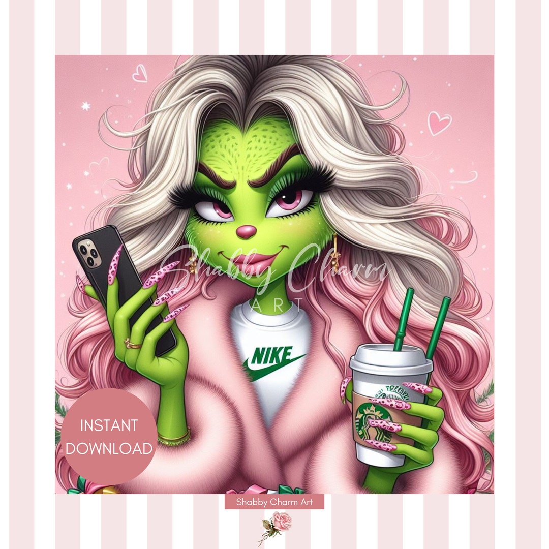 Grinch Wall Art Pink Grinch Grinch Download Pink Grinch - Etsy