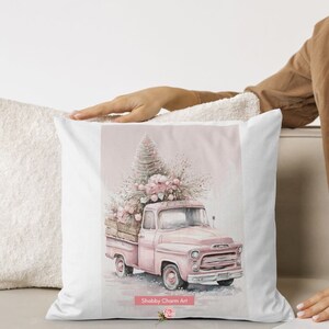 Shabby Chic Pink Vintage Style Christmas Pink Pickup Truck - Etsy