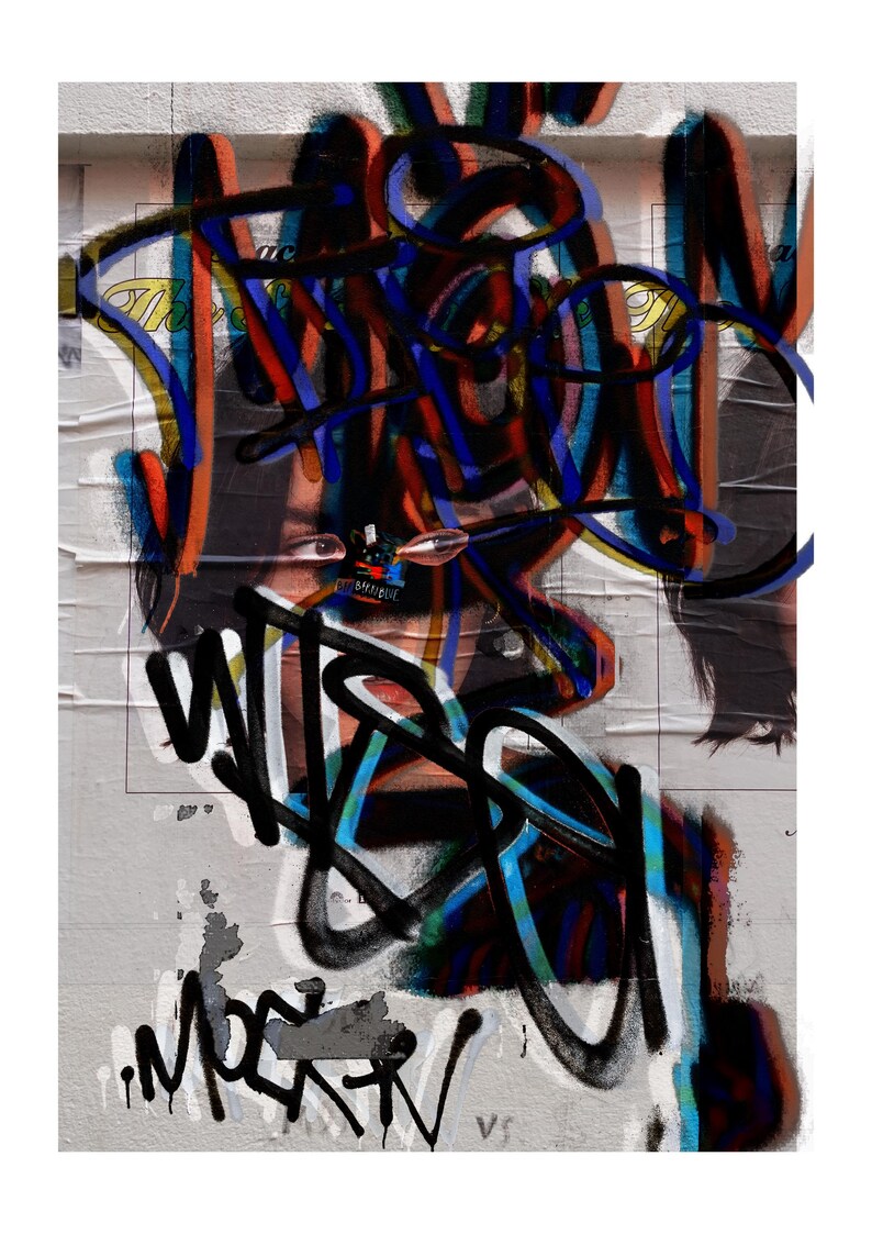 A STUNNING Poster Interior Street Art Graffiti Collage Limited Edition ...