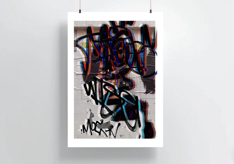 A STUNNING Poster Interior Street Art Graffiti Collage Limited Edition ...