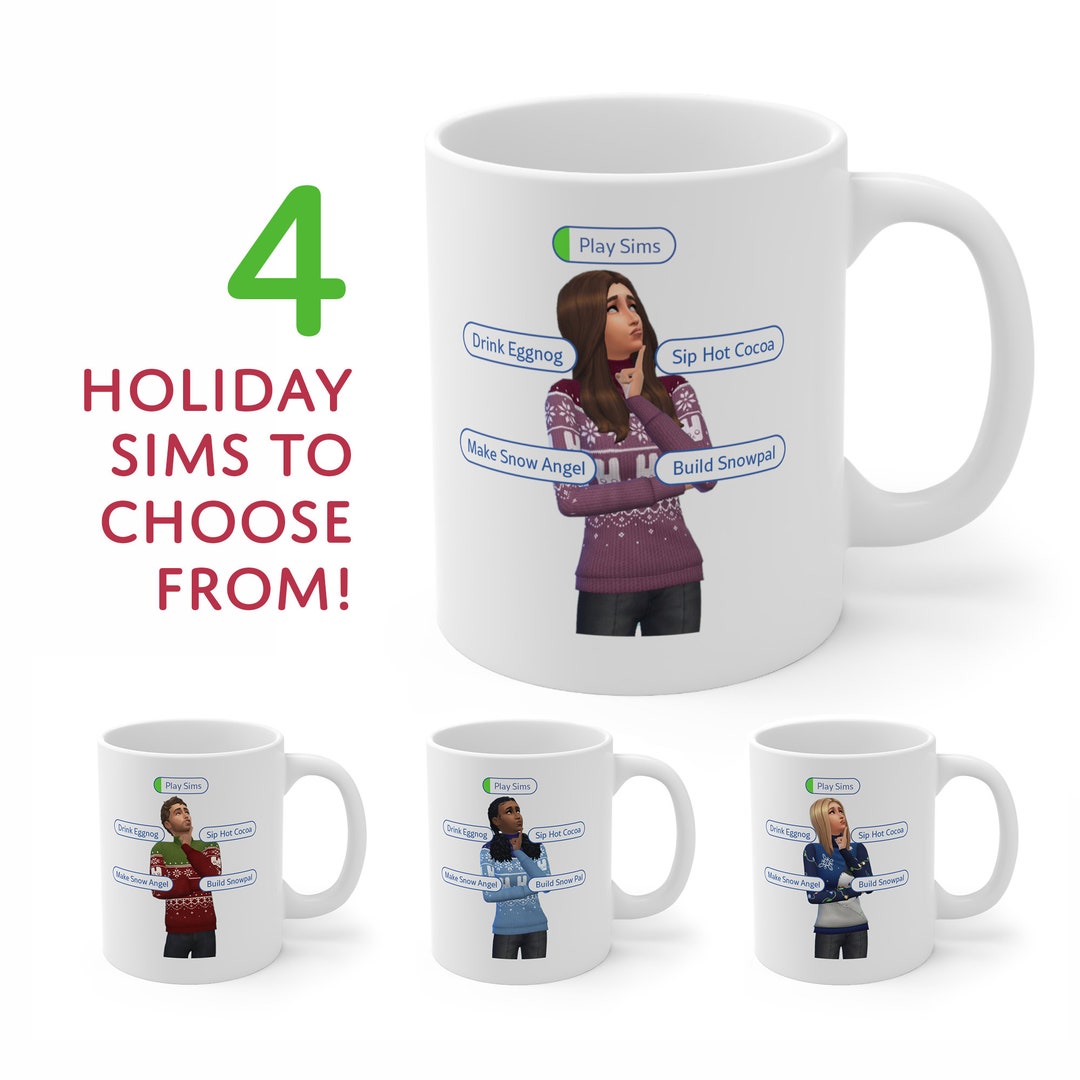 Sims Christmas Mug - Holiday Sims Gift - Winterfest Simmer Hot Cocoa ...