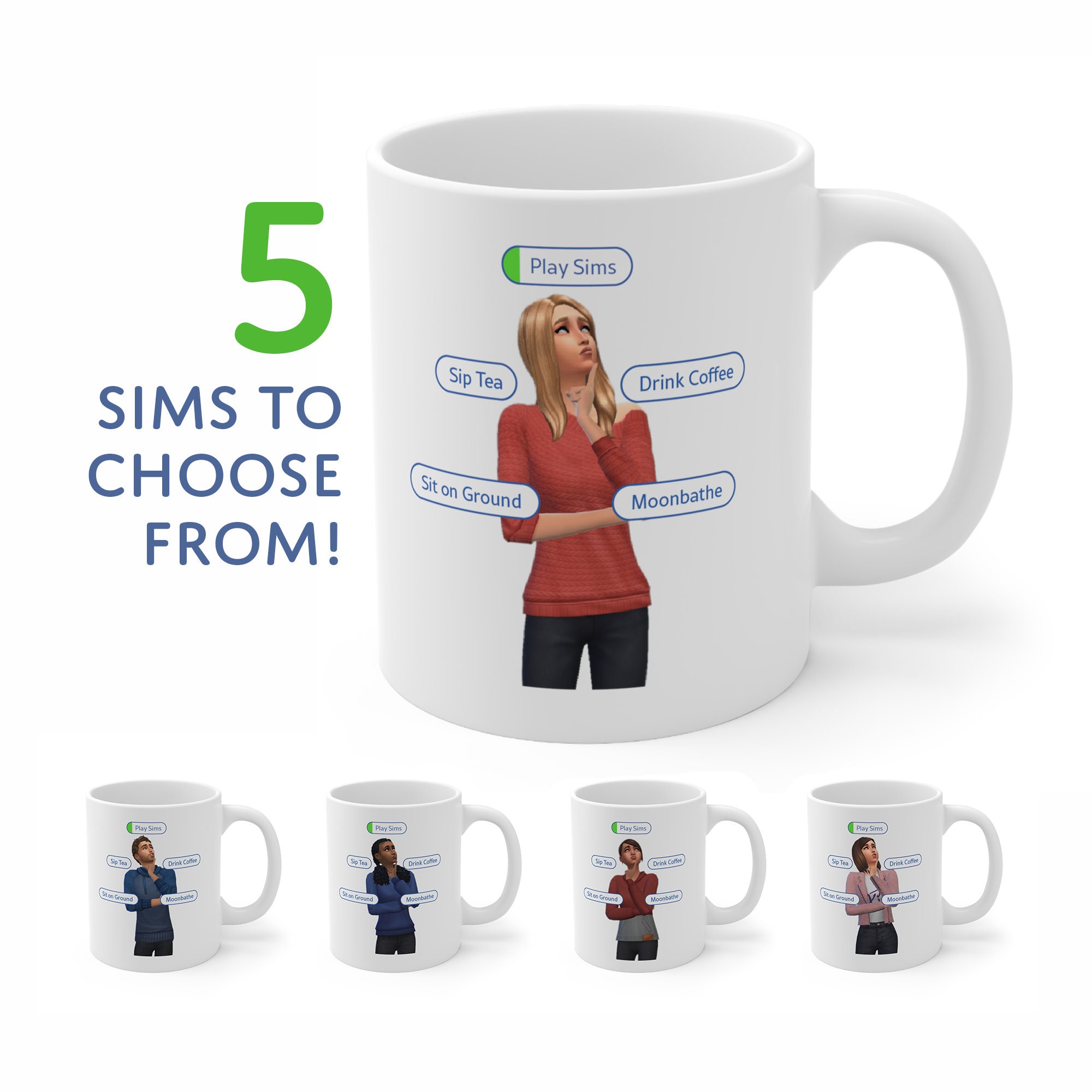 Sims Mug - Sims Gift - Simmer Gift - Thoughtful - Indecisive Sim - Etsy