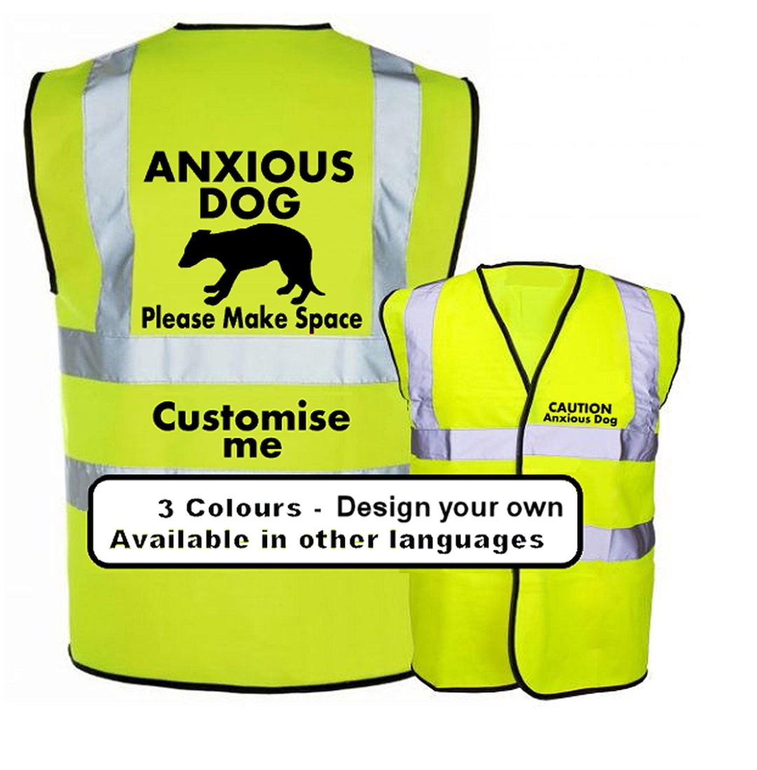 Anxious Dog Hi Vis Reflective Vest, Dog Walker Safety Vest - Etsy