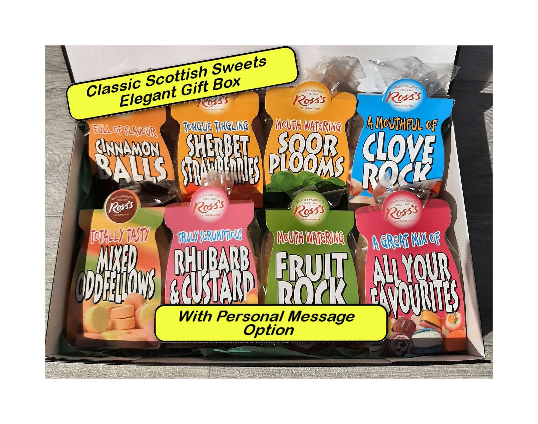 Scottish Sweets Gift Hamper, Personalised Scotland Gift Hamper, Sweets ...