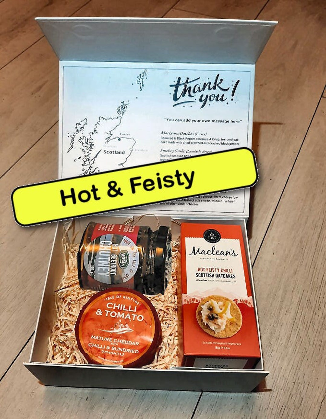 Scottish Hot and Feisty Cheese Gift Box, Cheese Gift, Scottish Cheese ...