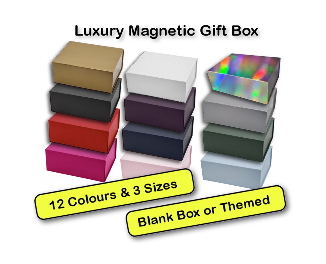 Magnetic Gift Box in 3 Sizes, Black Gift Box, White Gift Box ...