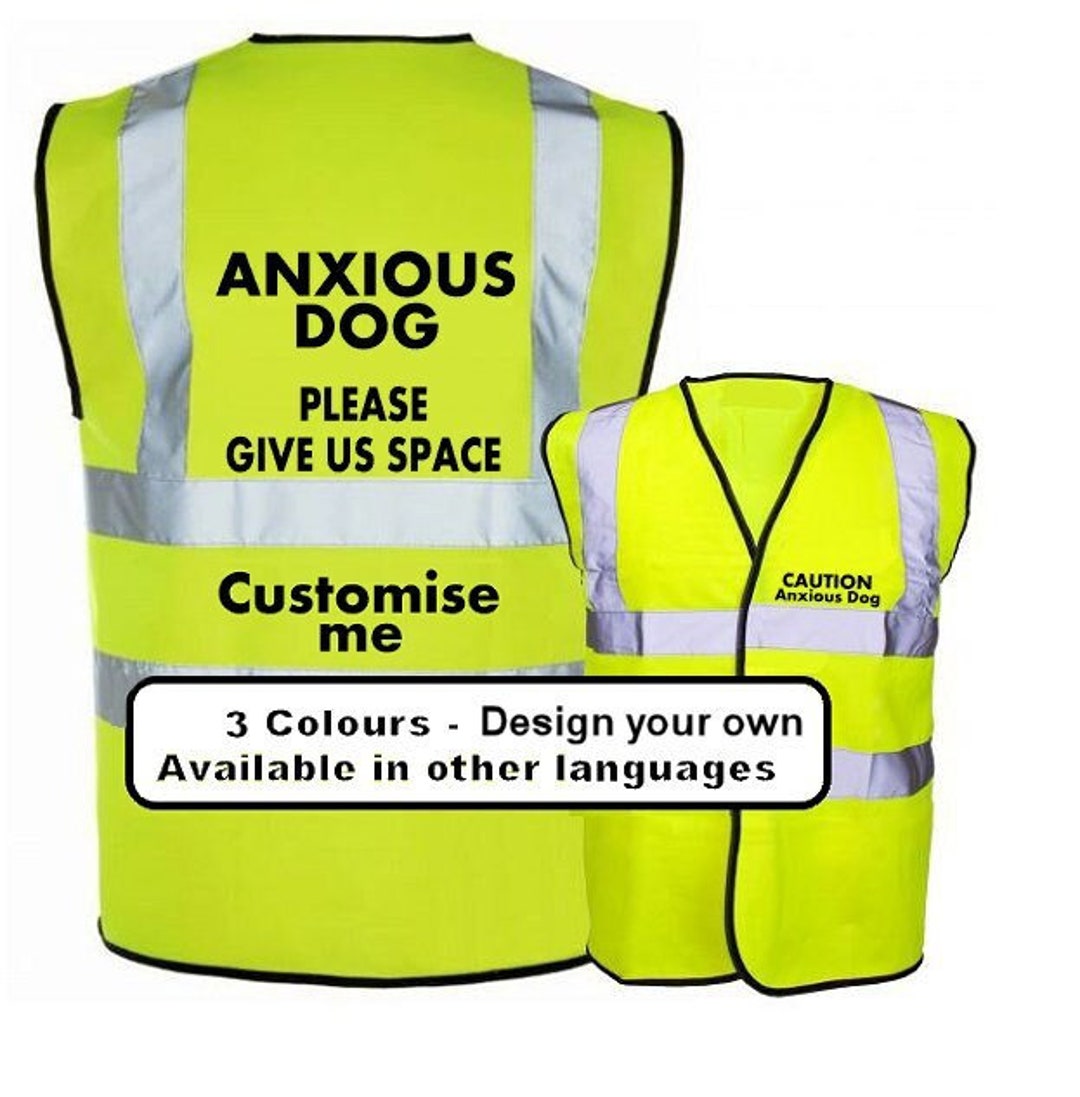 Anxious Dog Hi Vis Vest, Dog Walking Hi Vis Vest, Dog Walker Vest ...