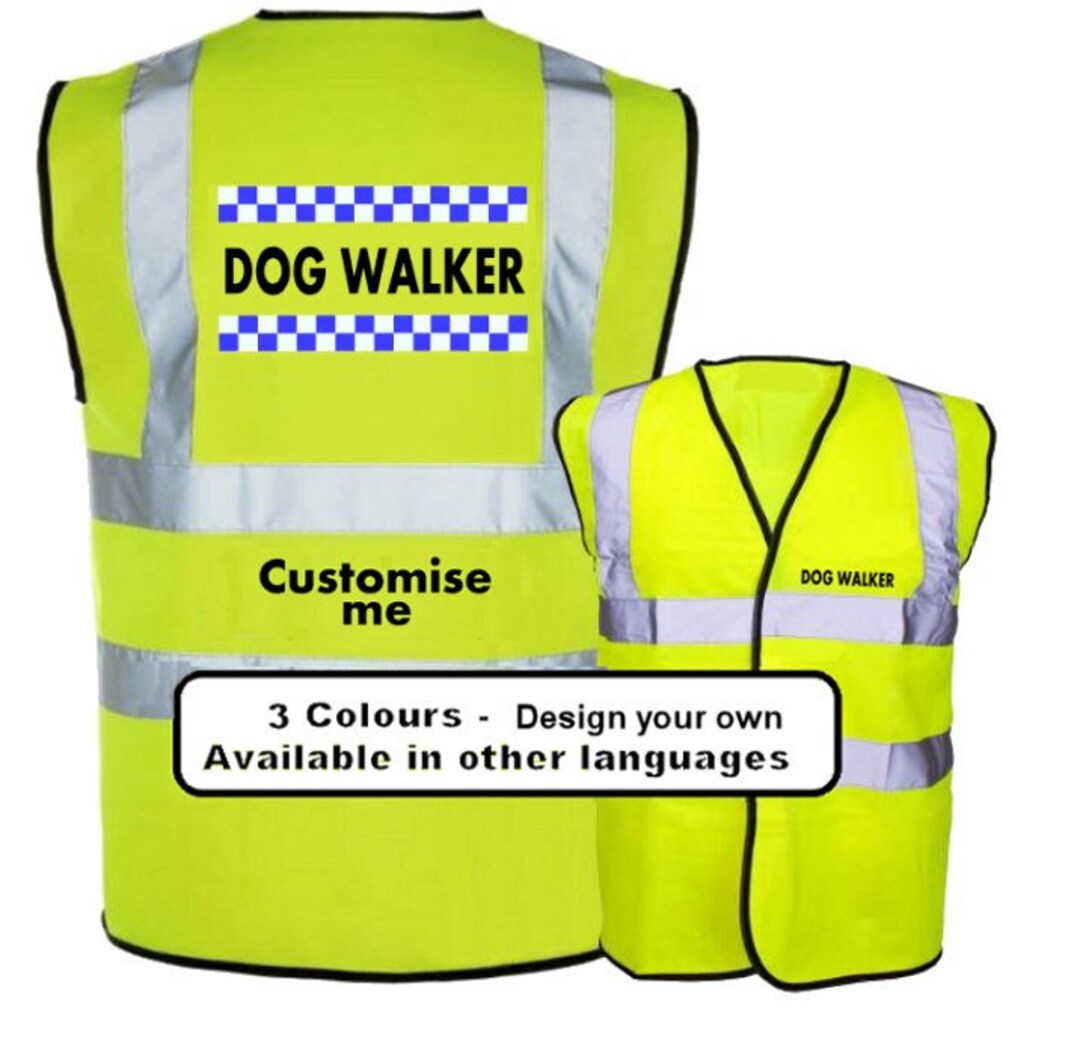 Dog Walking Hi Vis Vest, Dog Hi Vis Vest, Dog Walker Vest, Reflective ...