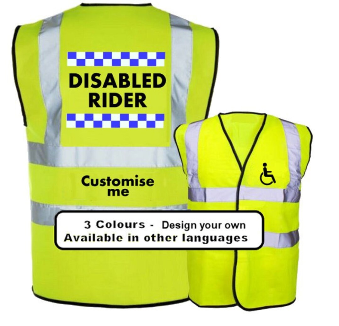Custom Disabled Hi Vis Vest, High Visibility Horse Riding Equestrian ...