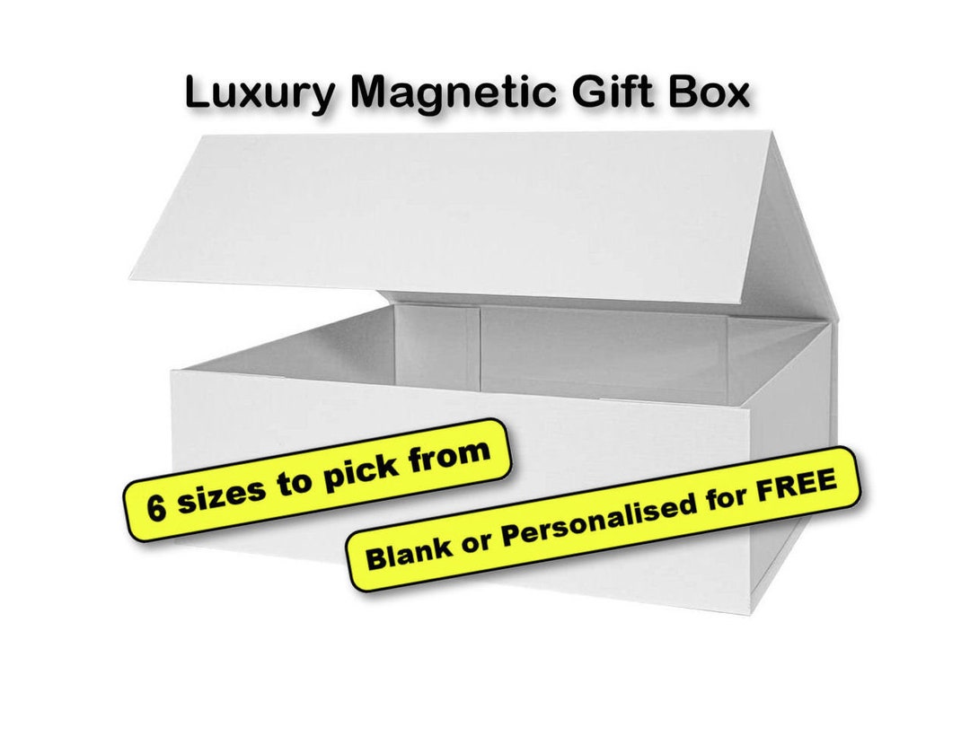 White Magnetic Gift Box Available in 6 Sizes. White Gift Box, Empty ...