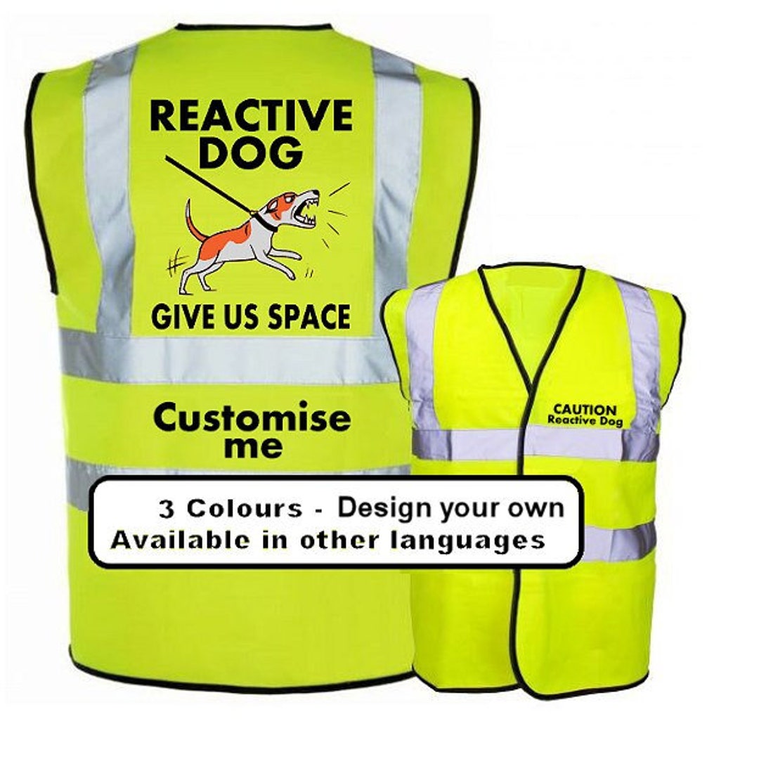 Reactive Dog Hi Vis Vest, Dog Walking Hi Vis Vest, Dog Walker Vest ...