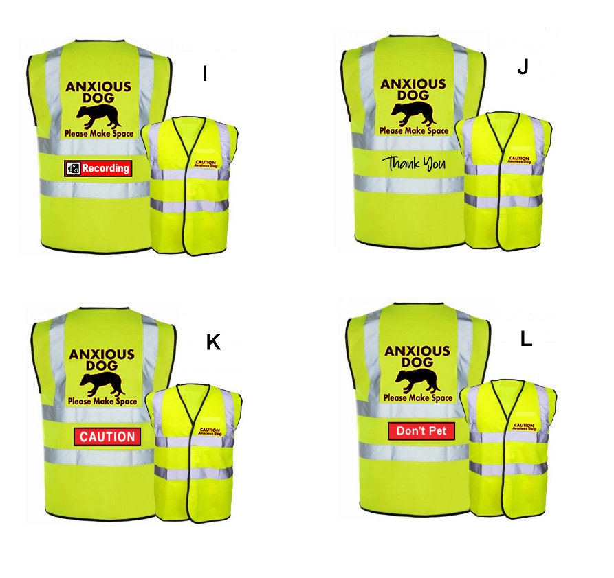 Anxious Dog Hi Vis Reflective Vest, Dog Walker Safety Vest - Etsy