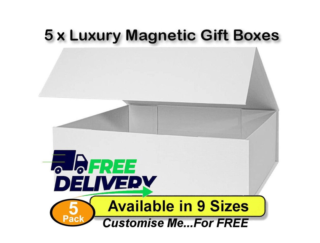 White Magnetic Gift Box , Large Gift Box, Empty, White Gift Box, Gift ...