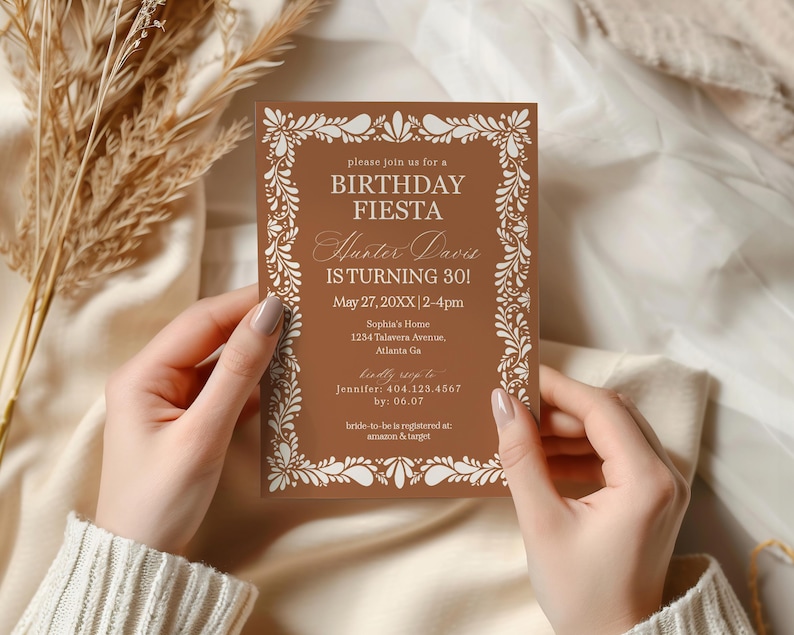 Clay Talavera Birthday Invitation, Fiesta Birthday Invite, Spanish ...