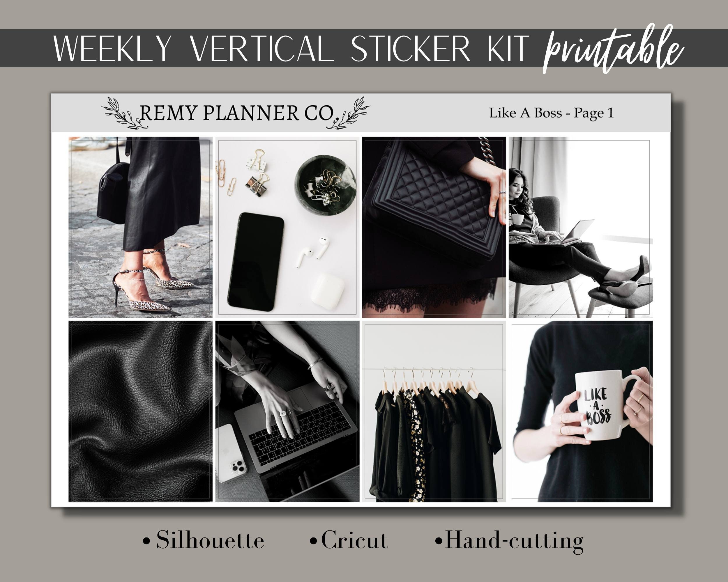 Weekly Vertical Printable Sticker Kit Digital Planner - Etsy