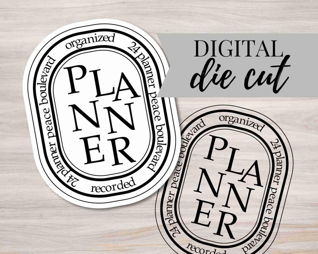 Printable Die Cut | "planner" Badge | Digital | Planner Deco | Candle ...