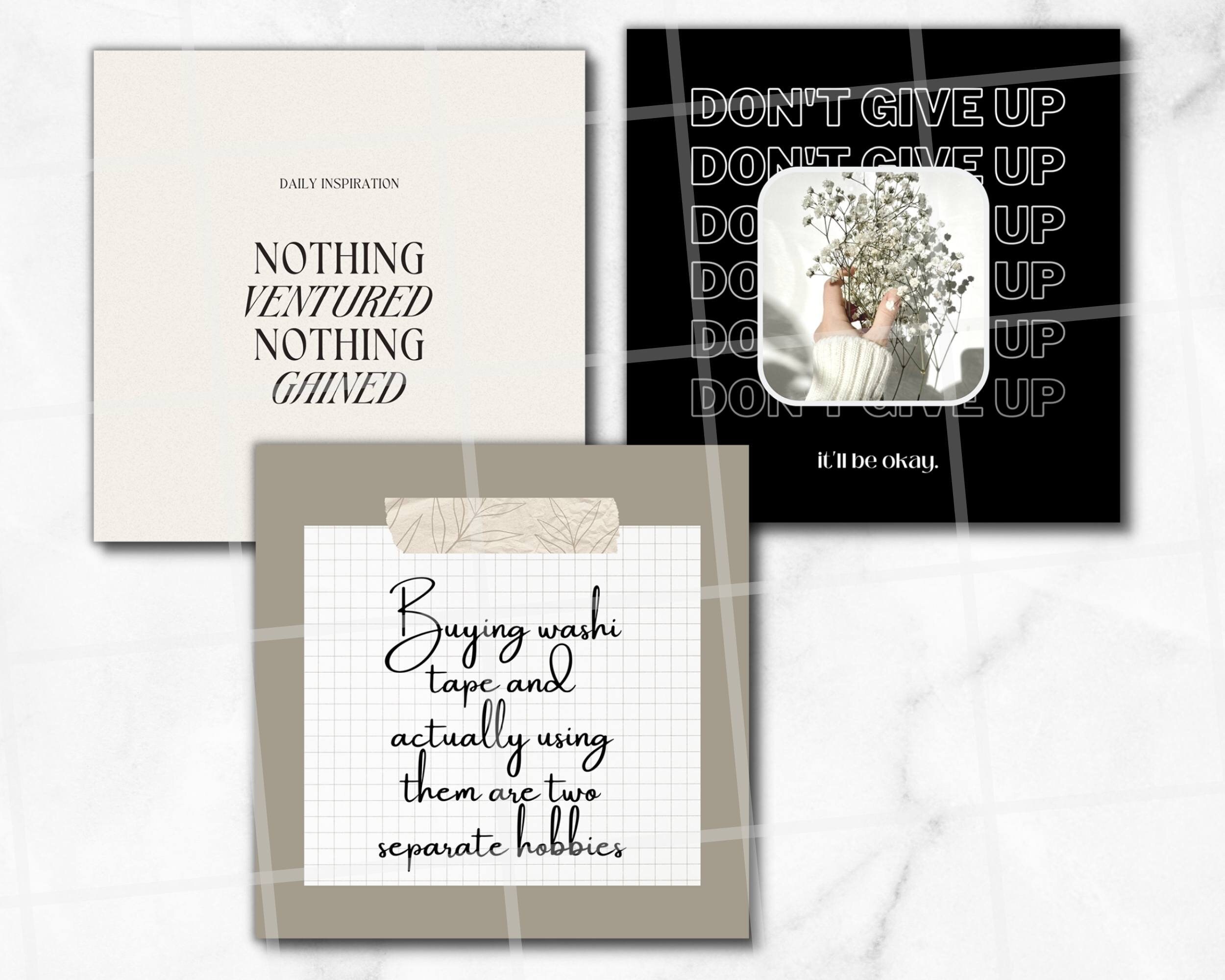 Printable Square Cards | Pack of 6 | 3x3 | PACK #7 | Planner Journaling ...