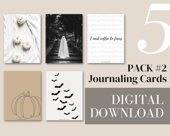 Journaling Cards Pack 2 Digital Printable Planner - Etsy