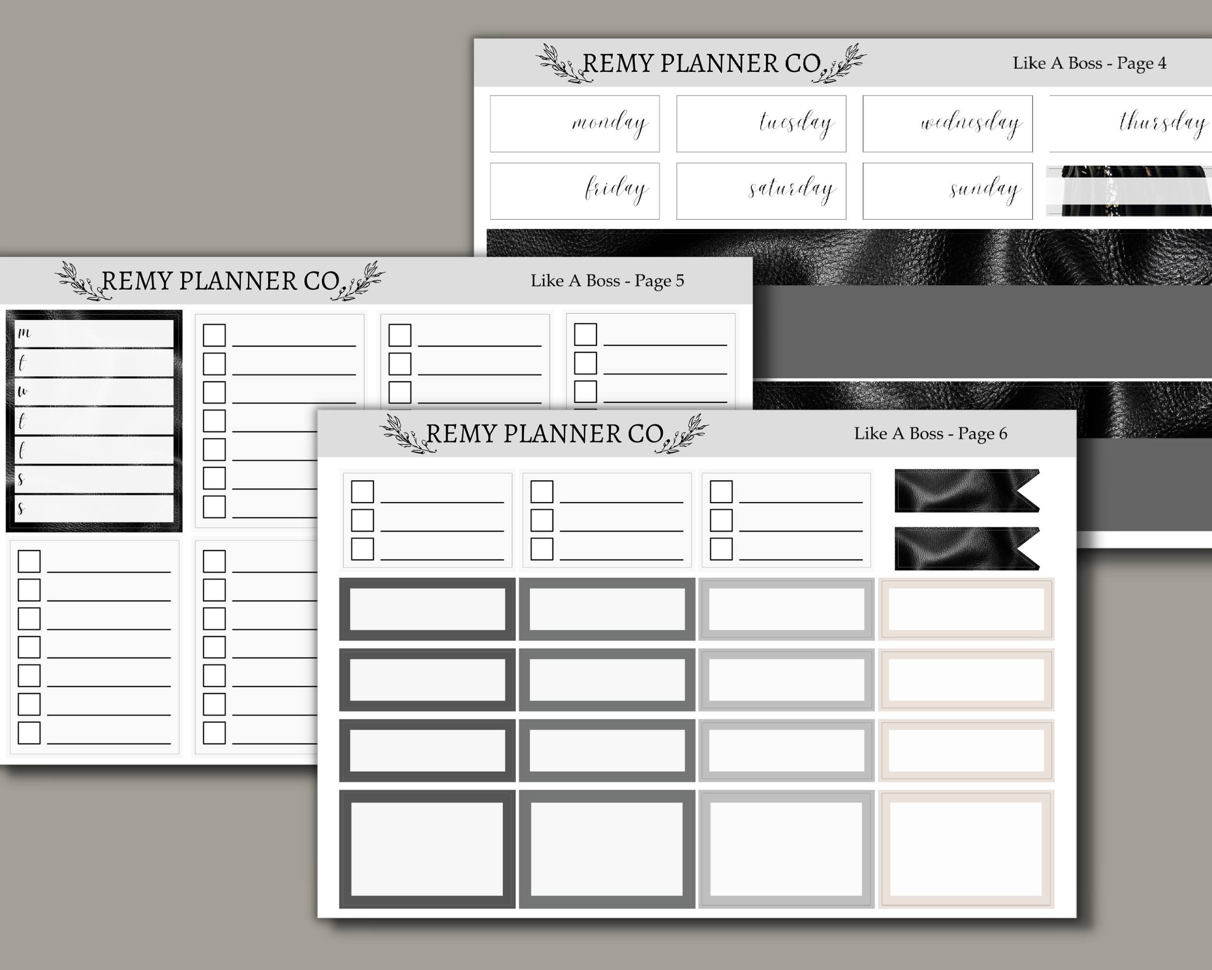 Weekly Vertical Printable Sticker Kit Digital Planner - Etsy