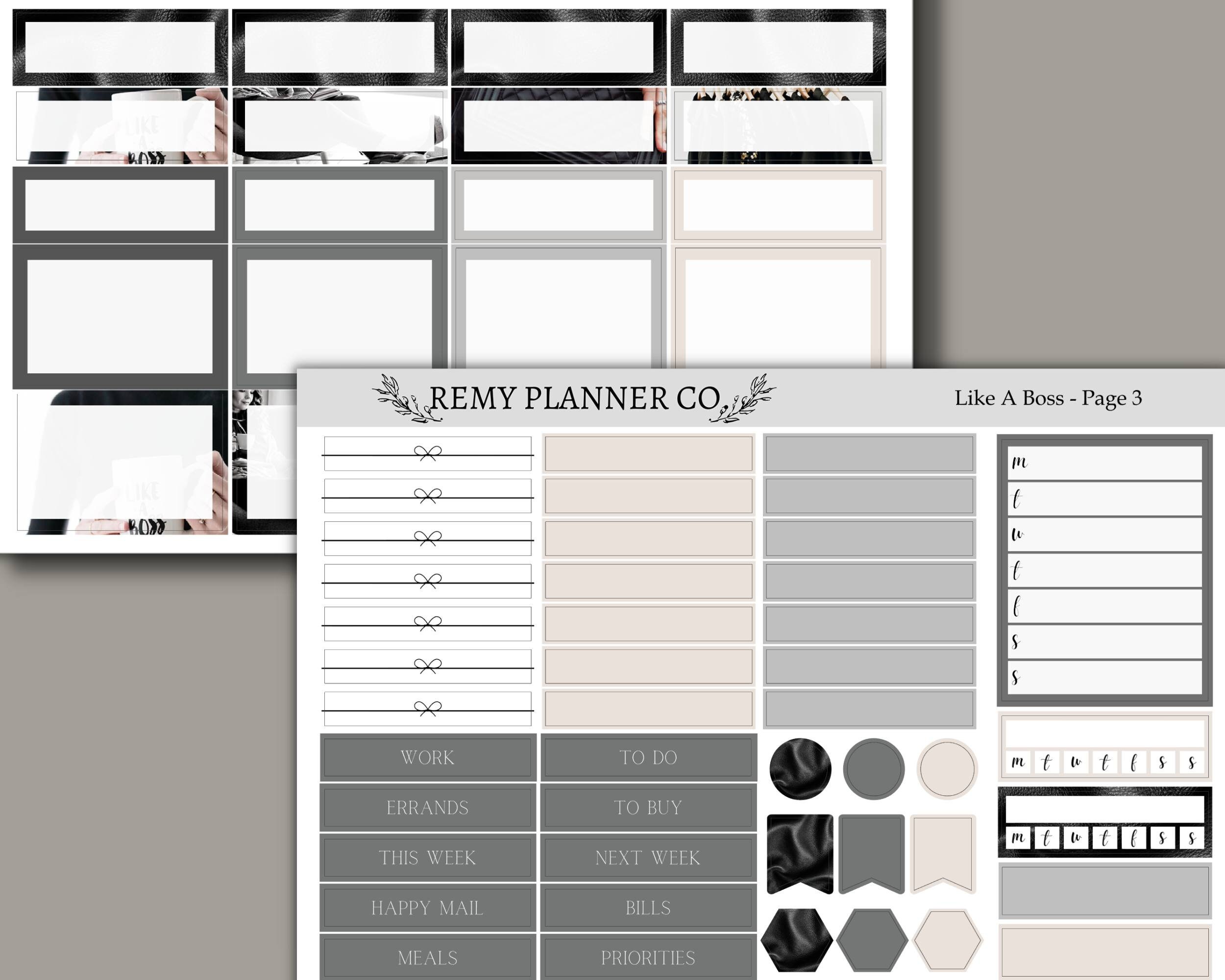 Weekly Vertical Printable Sticker Kit Digital Planner - Etsy