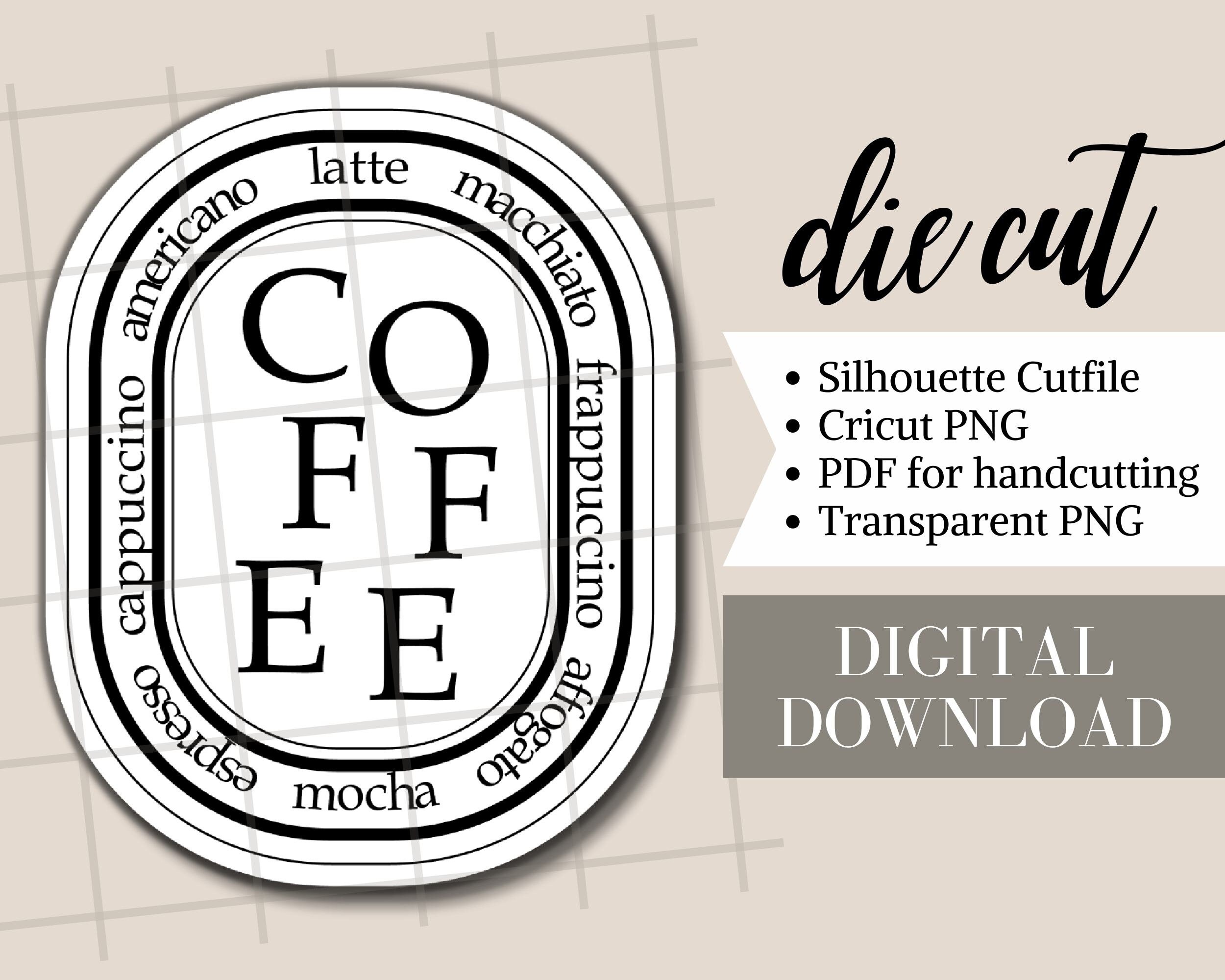 Printable Die Cut coffee Badge Digital - Etsy
