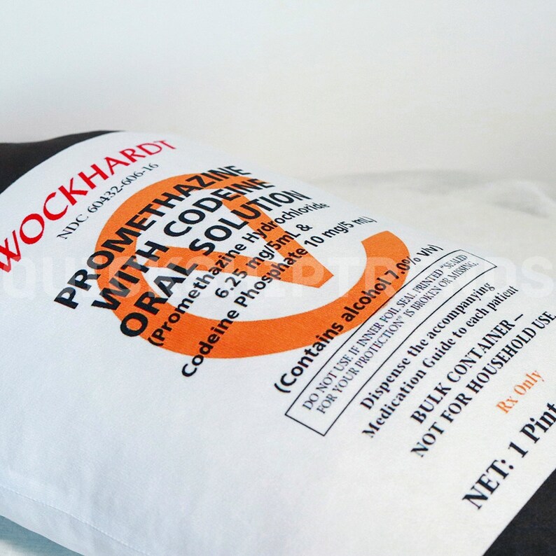 Large Cough Syrup Pillow Wock Lean Bottle Cushion Meme Decor Etsy Uk
