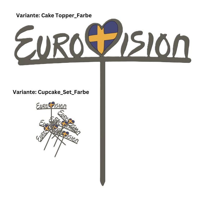 Eurovision Glam: Cake Topper – Perfect for Party Cakes and Desserts - Etsy