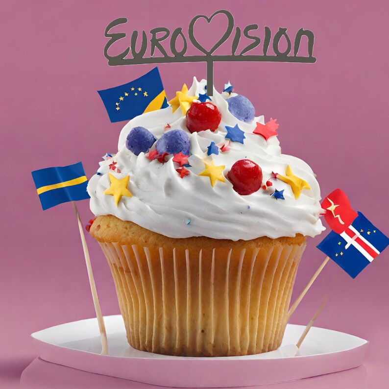 Eurovision Glam: Cake Topper – Perfect for Party Cakes and Desserts - Etsy