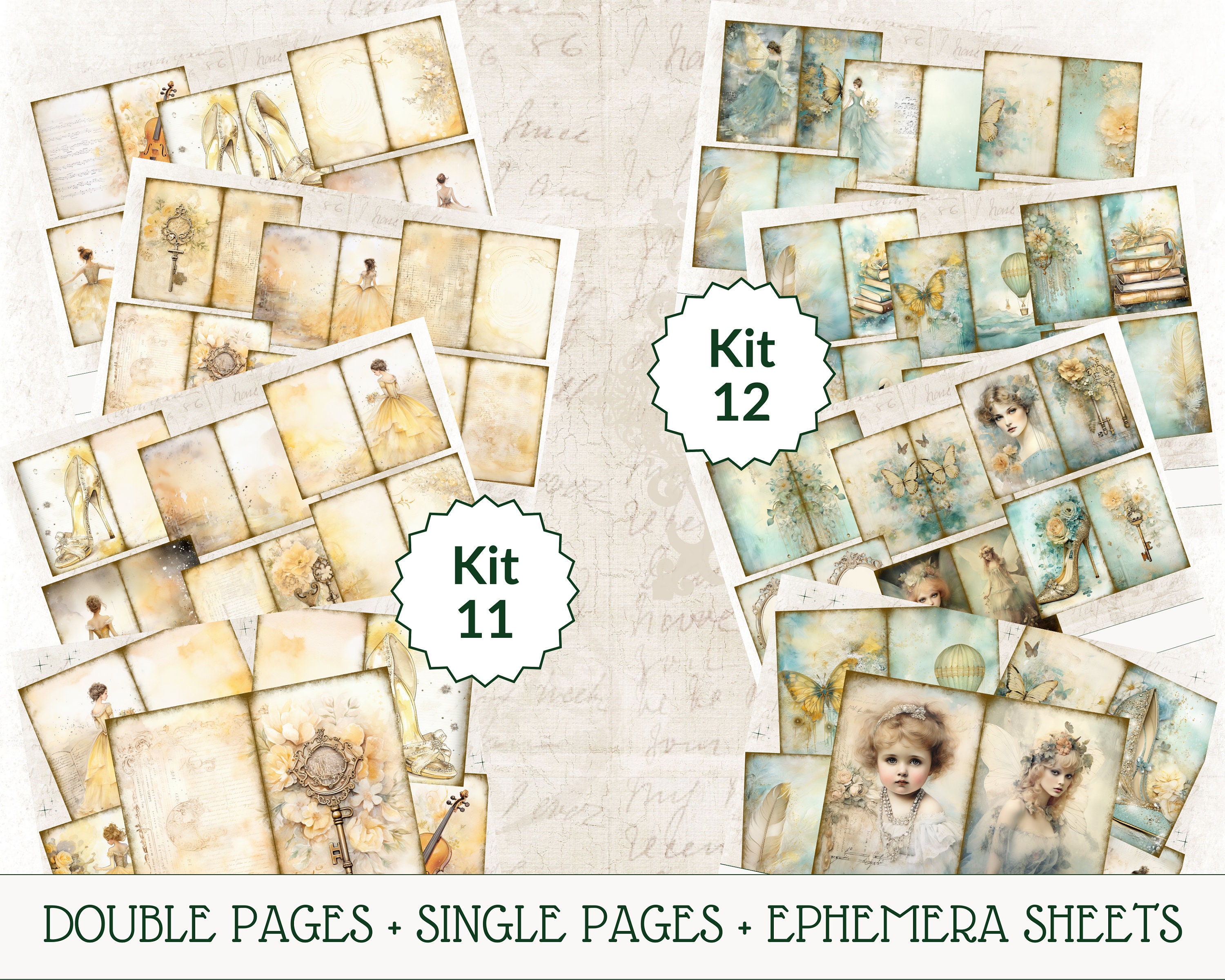 Big Bundle Fairytale Junk Journal Pages Mega Bundle Whimsical ...