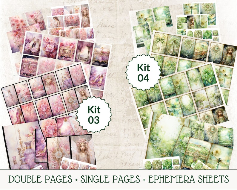 Big Bundle Fairytale Junk Journal Pages Mega Bundle Whimsical ...