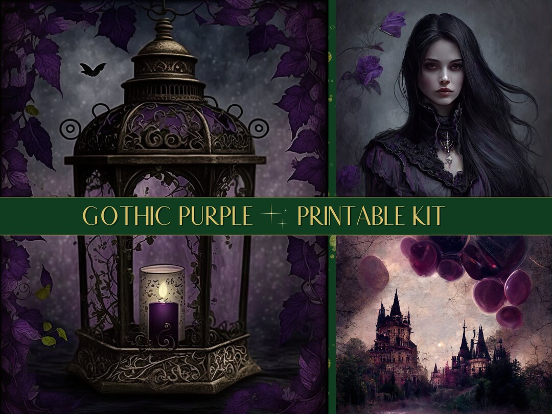 GOTHIC PURPLE | Goth Junk Journal, Gothic Junk Journal Kit,gothic ...