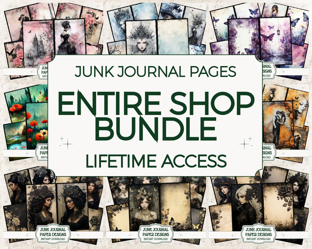 ENTIRE SHOP PASS, Whole Shop Bundle, Junk Journal Shop Bundle, Junk ...