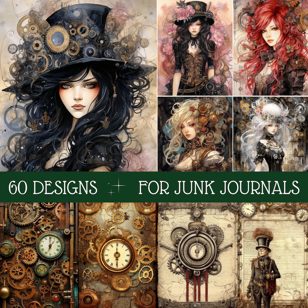Steampunk Queen Junk Journal Kit Goth Steampunk Junk Journal Printable ...