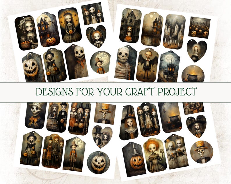 Halloween Junk Journal Paper Kit Spooky Season Printable Creepy Dolls ...