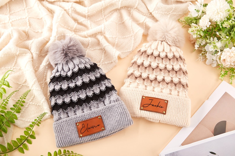 Personalized Women Winter Hat Beanie Winter Beanie Custom Winter Hat ...