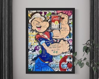 Popeye Graffiti Art - Etsy