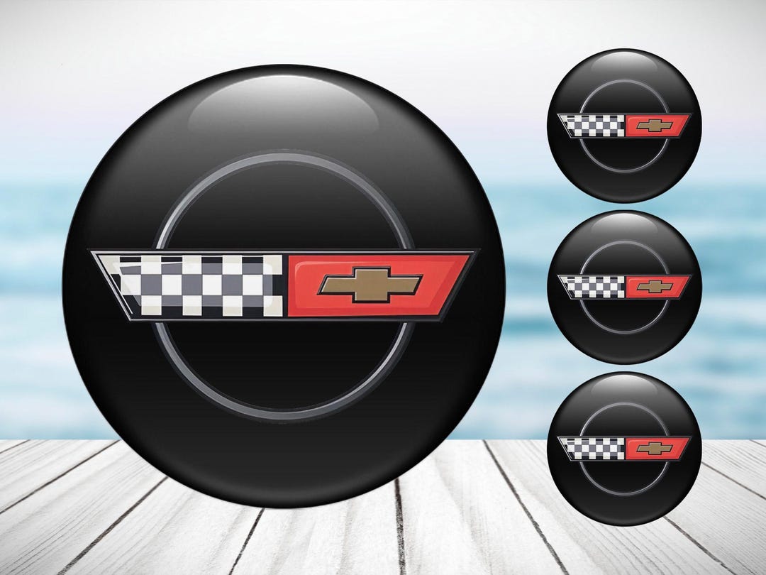 4pcs Set Corvette C4 High Quality Hand Made Center Wheel Cap Stickers ...