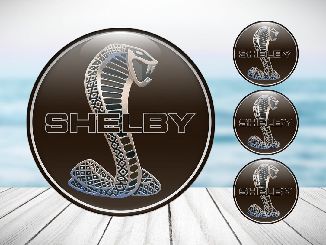 4pcs Set Shelby High Quality Hand Made Center Wheel Cap Stickers Gas ...