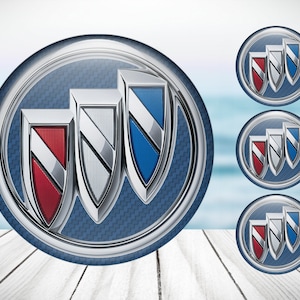 4pcs Set Buick High Quality Hand Made Center Wheel Cap Stickers Gas ...