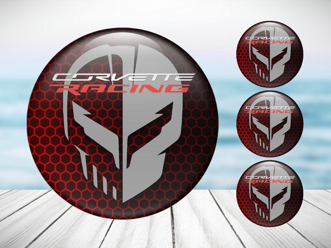 4pcs Set Corvette Jake High Quality Hand Made Center Wheel Cap Stickers ...