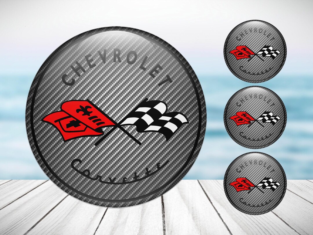 4pcs Set Corvette C3 High Quality Hand Made Center Wheel Cap Stickers ...
