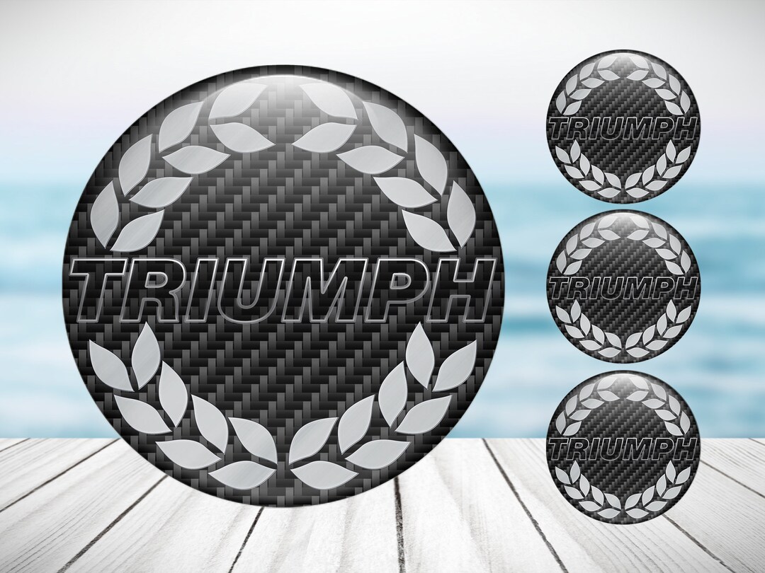 4pcs Set Triumph High Quality Hand Made Center Wheel Cap Stickers Gas ...