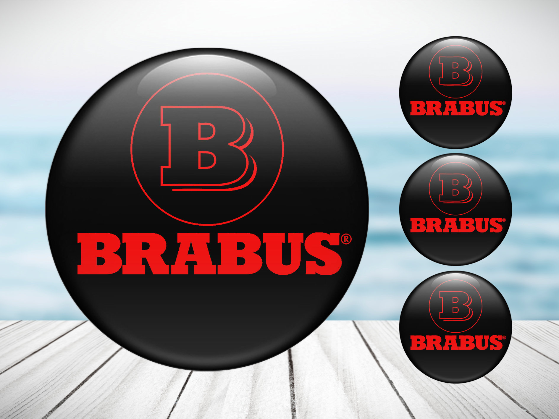 4pcs Set Brabus High Quality Hand Made Center Wheel Cap - Etsy