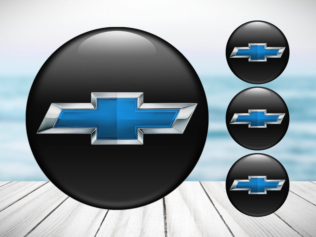 4pcs Set Chevrolet High Quality Hand Made Center Wheel Cap Stickers Gas ...